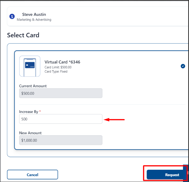 How to request an increase on a physical or virtual card – Visionary ...
